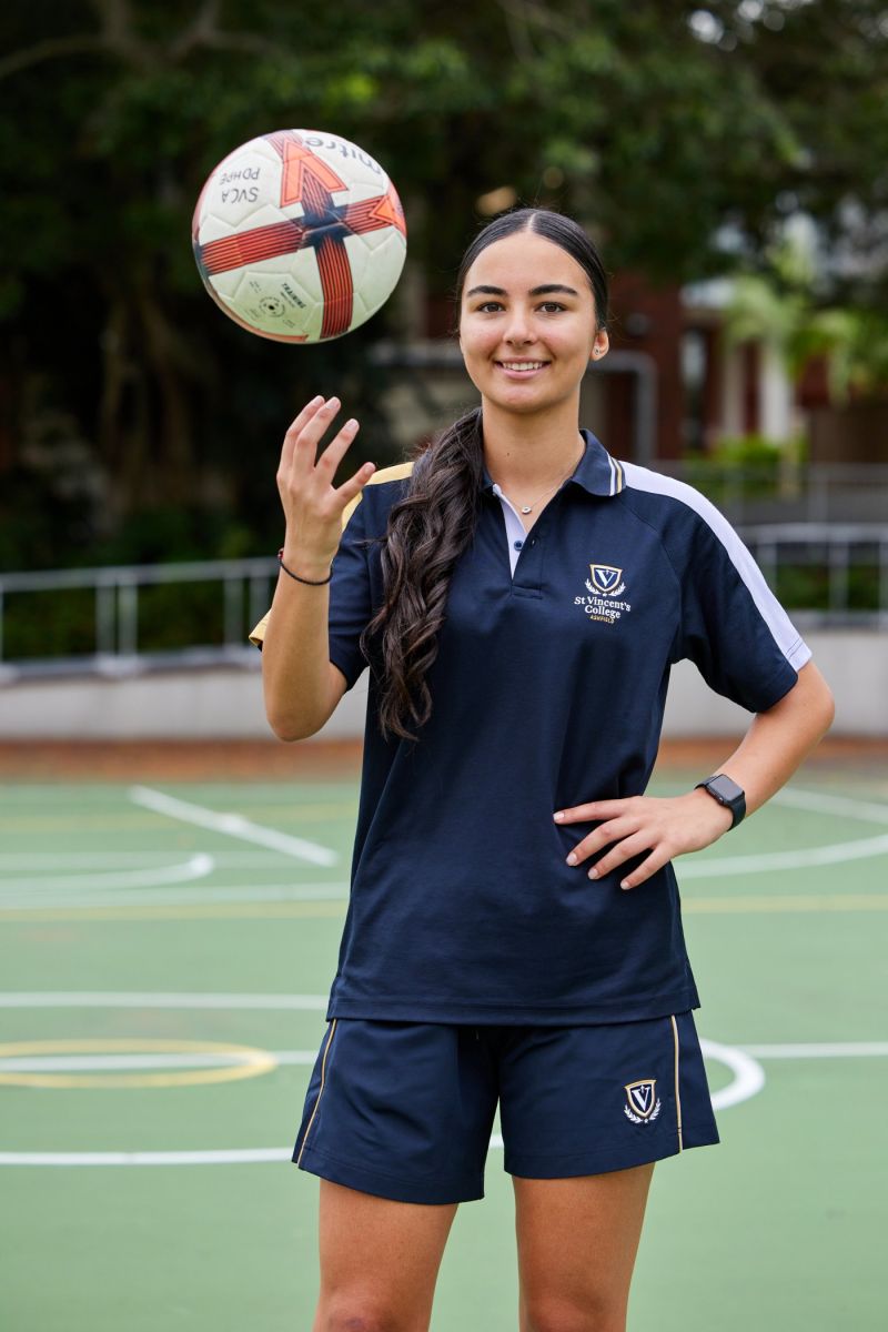 Photo showing a student with a netball | Our Lady Star of the Sea ...